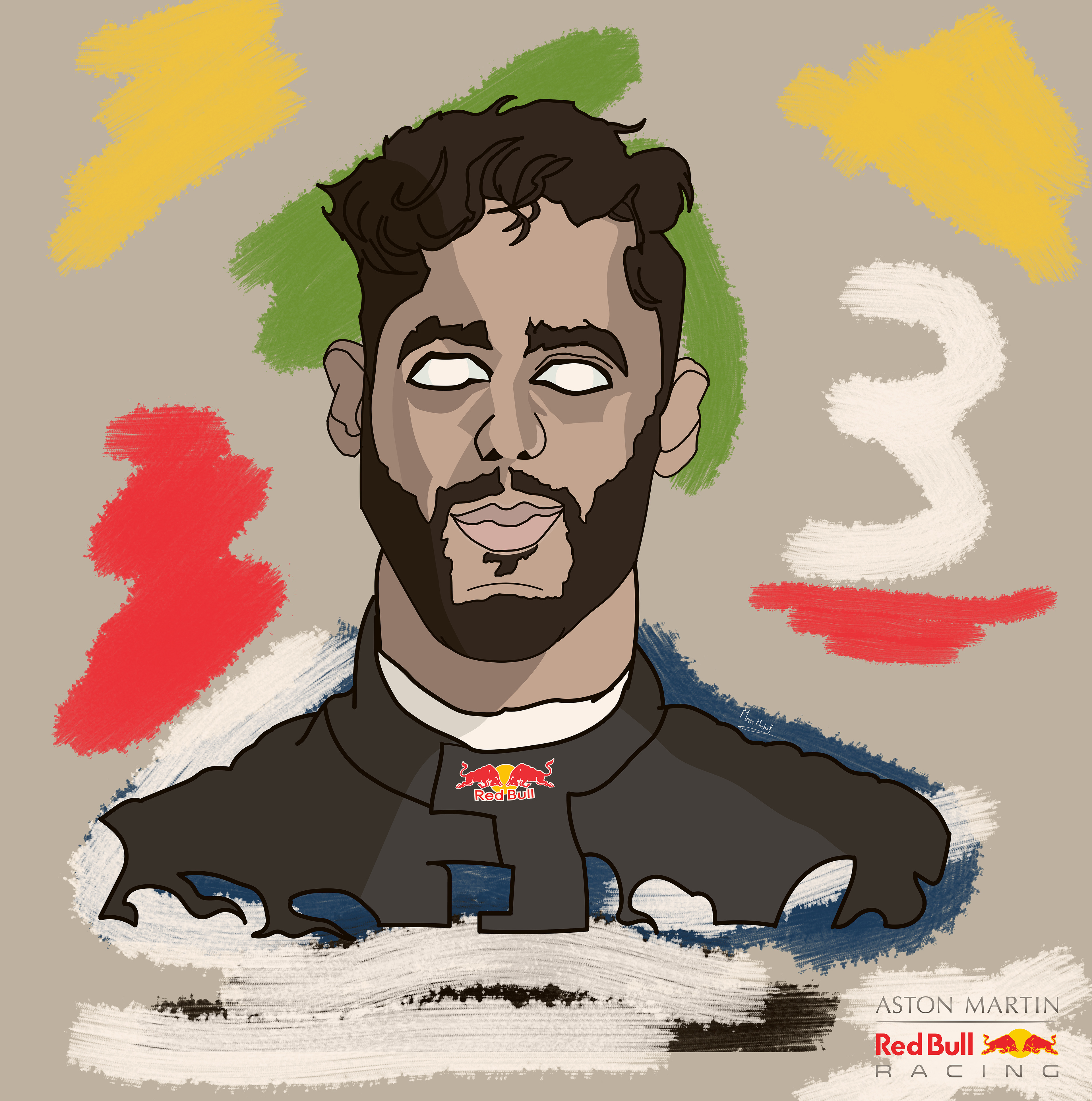 Marc Michel Art - Daniel Ricciardo #3