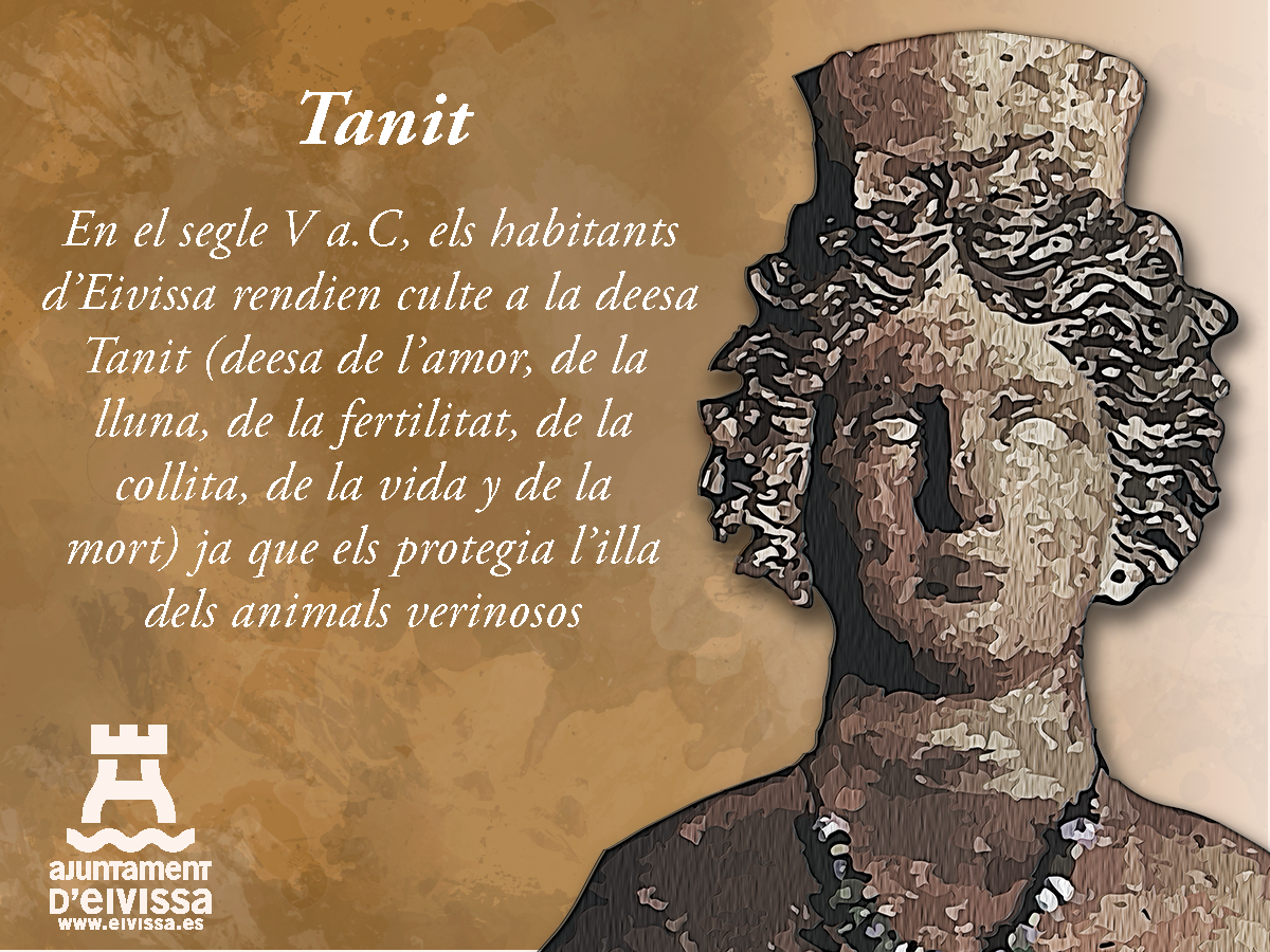 Cartel informativo sobre la diosa Tanit de Ibiza. #tanit #ibiza # ...