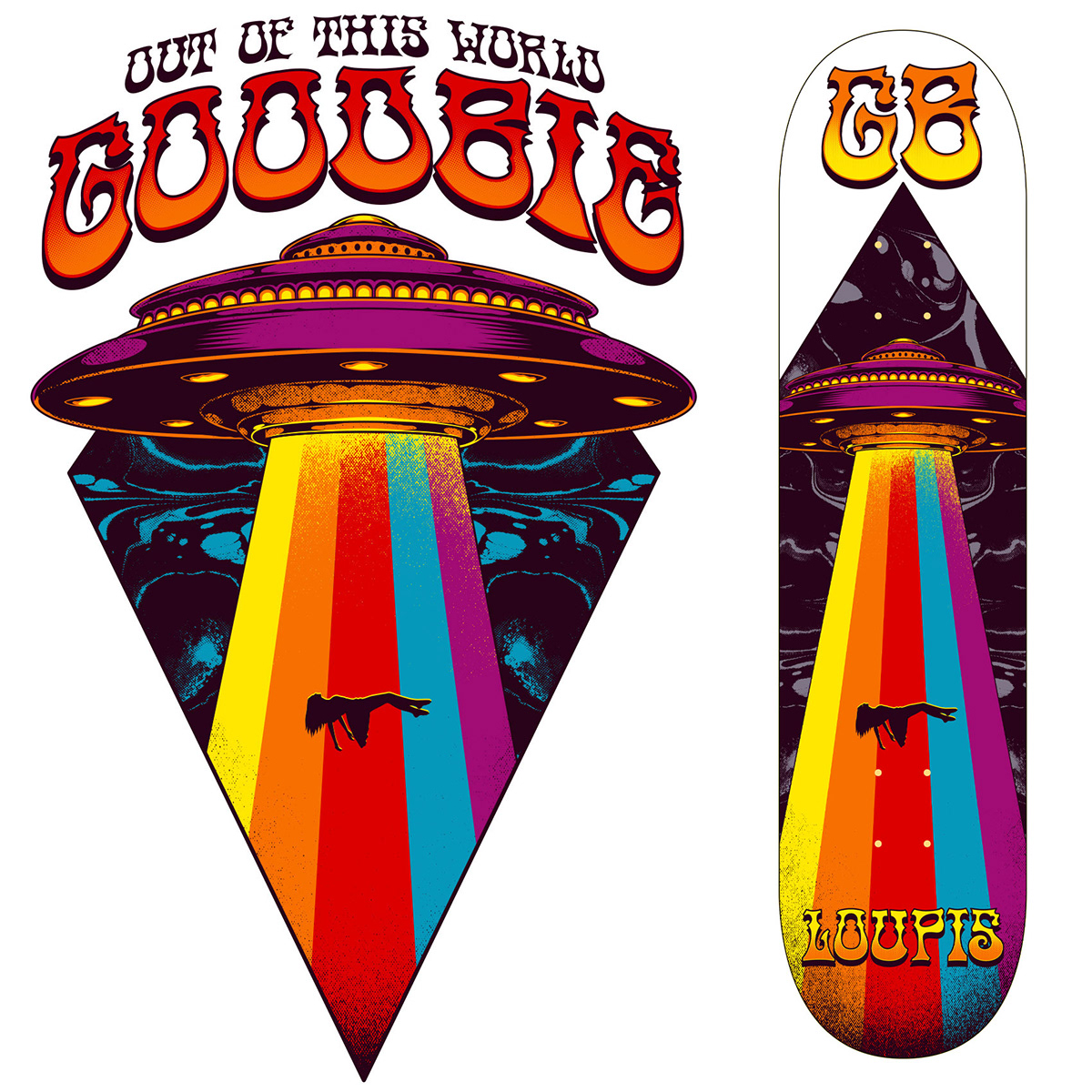 One Horse Town Illustration Studio - GOODBIE SKATEBOARDS 2019