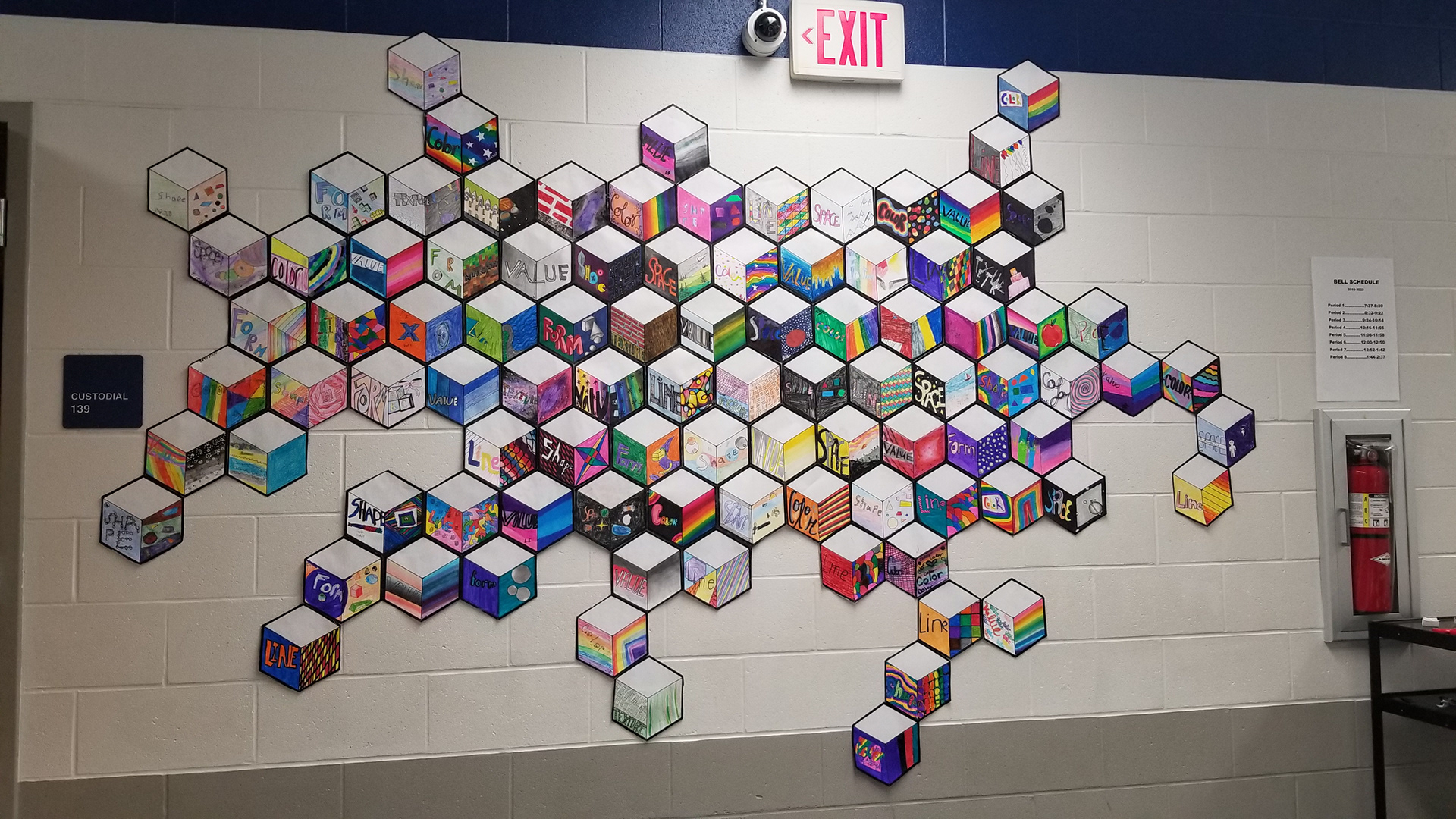 Danielle Perich - ThankYouX-Inspired Elements of Art Cube Mural