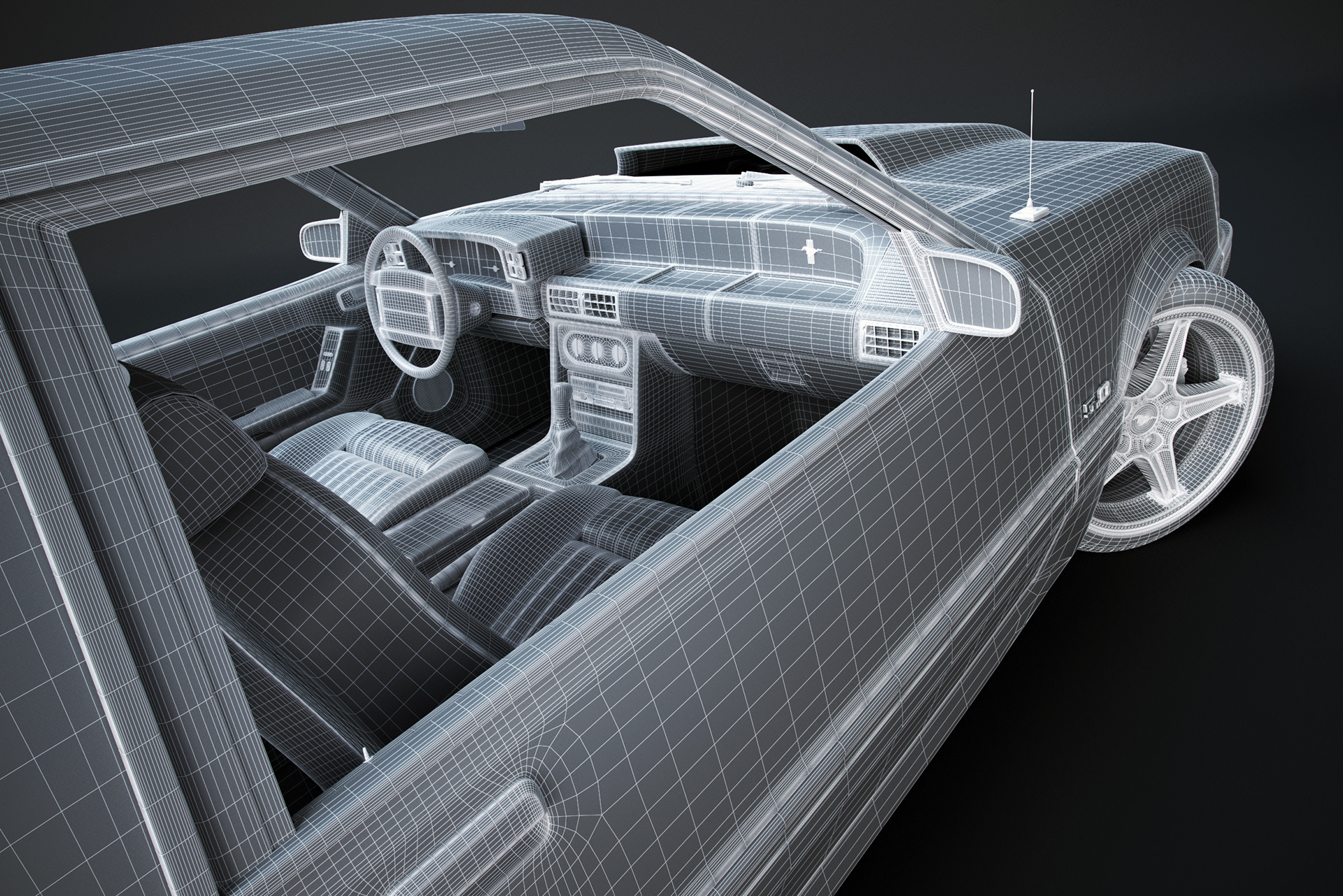 GPU Magic Studio - Ford Mustang Fox Body 3D Model