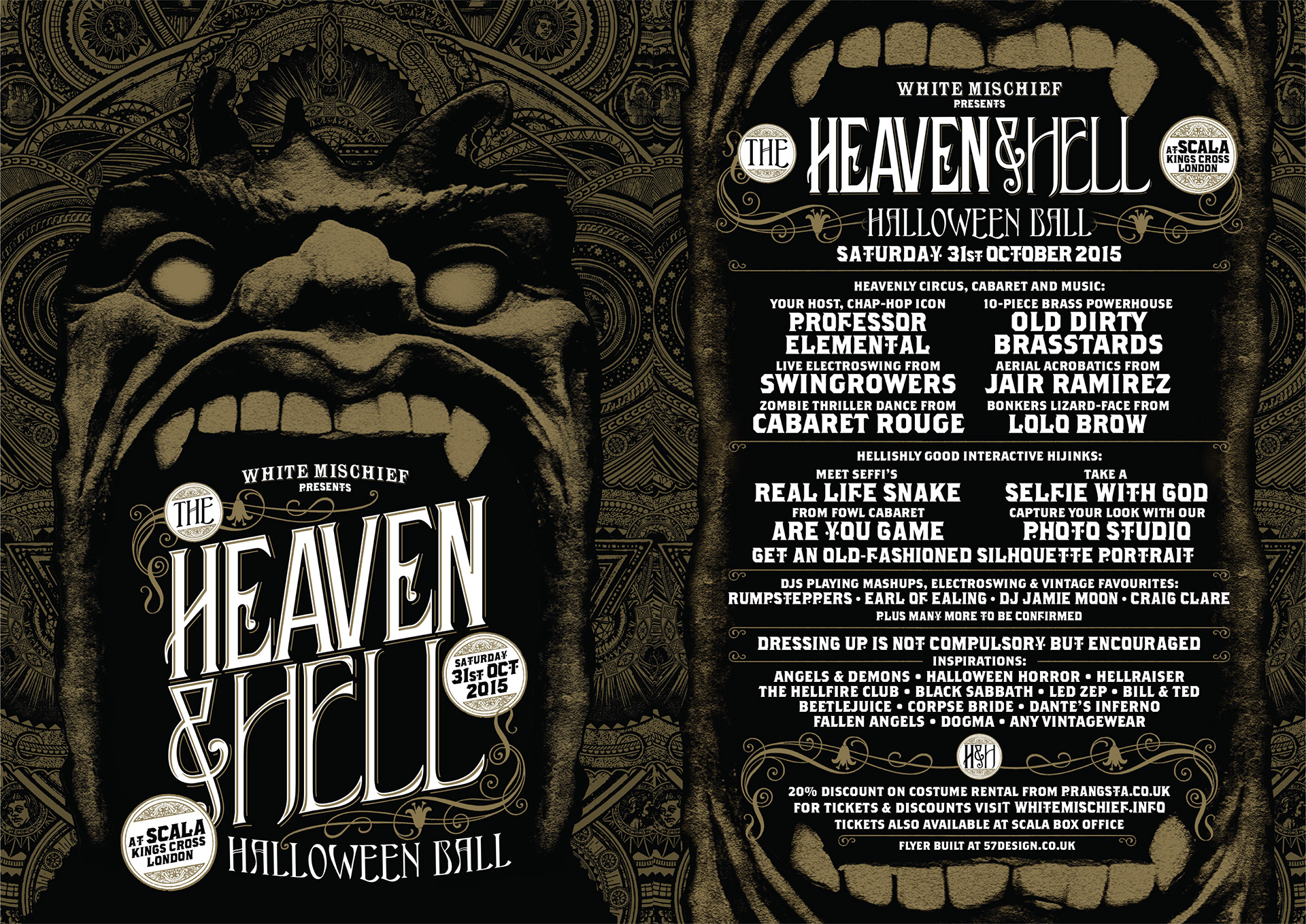 Steve Mitchell - Flyers/posters for Neo-Victorian event White Mischief
