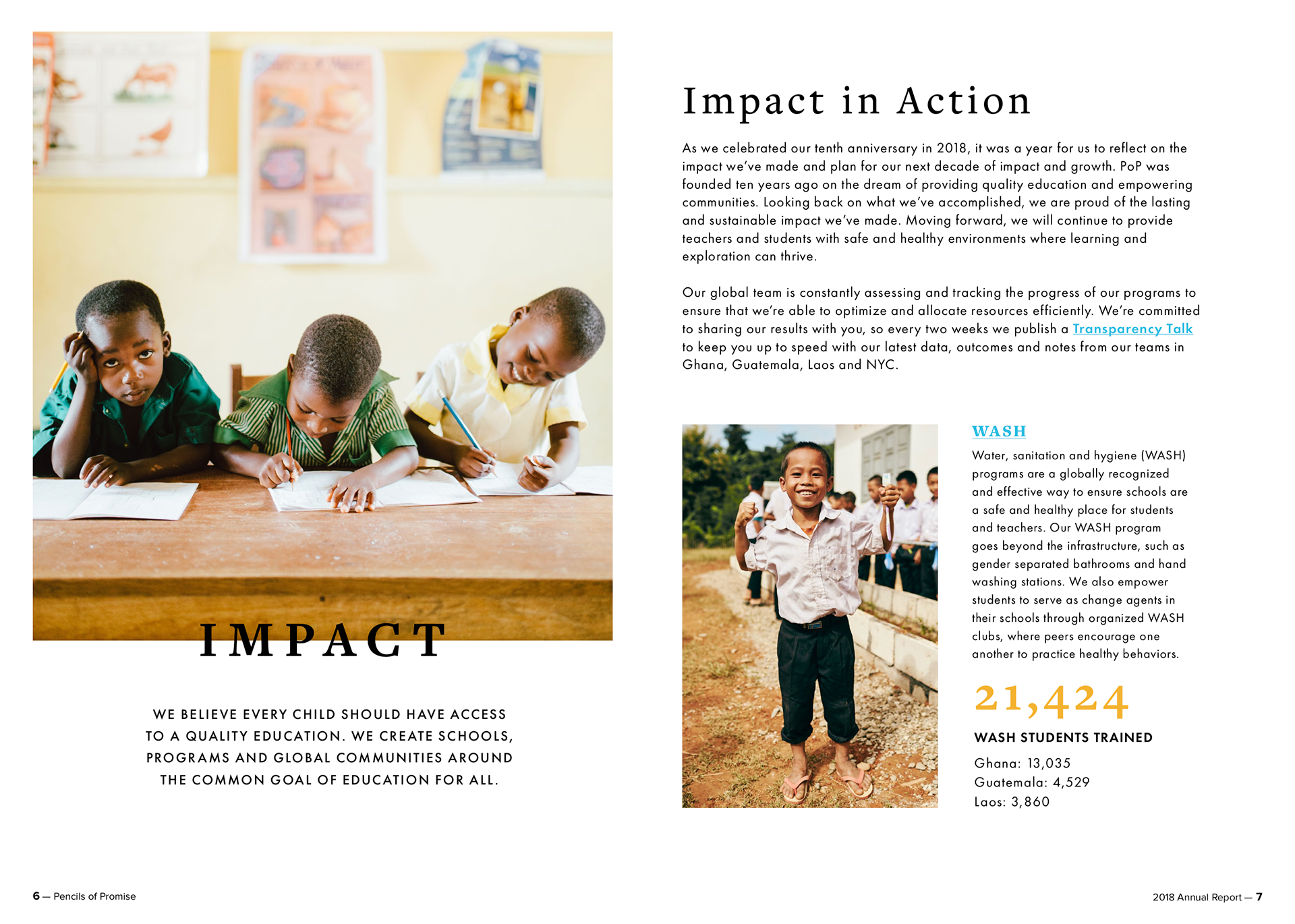 Kelly Mertz - Pencils of Promise | 2018 Annual Report