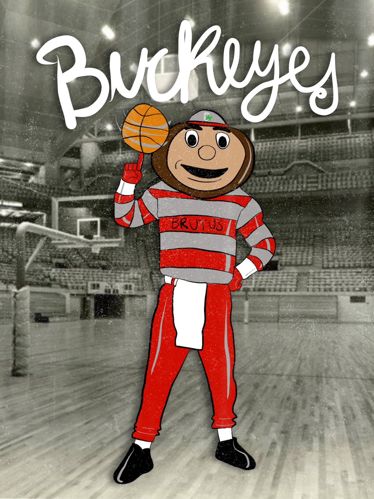 Skylar Kaplan - Brutus Buckeye Cartoon
