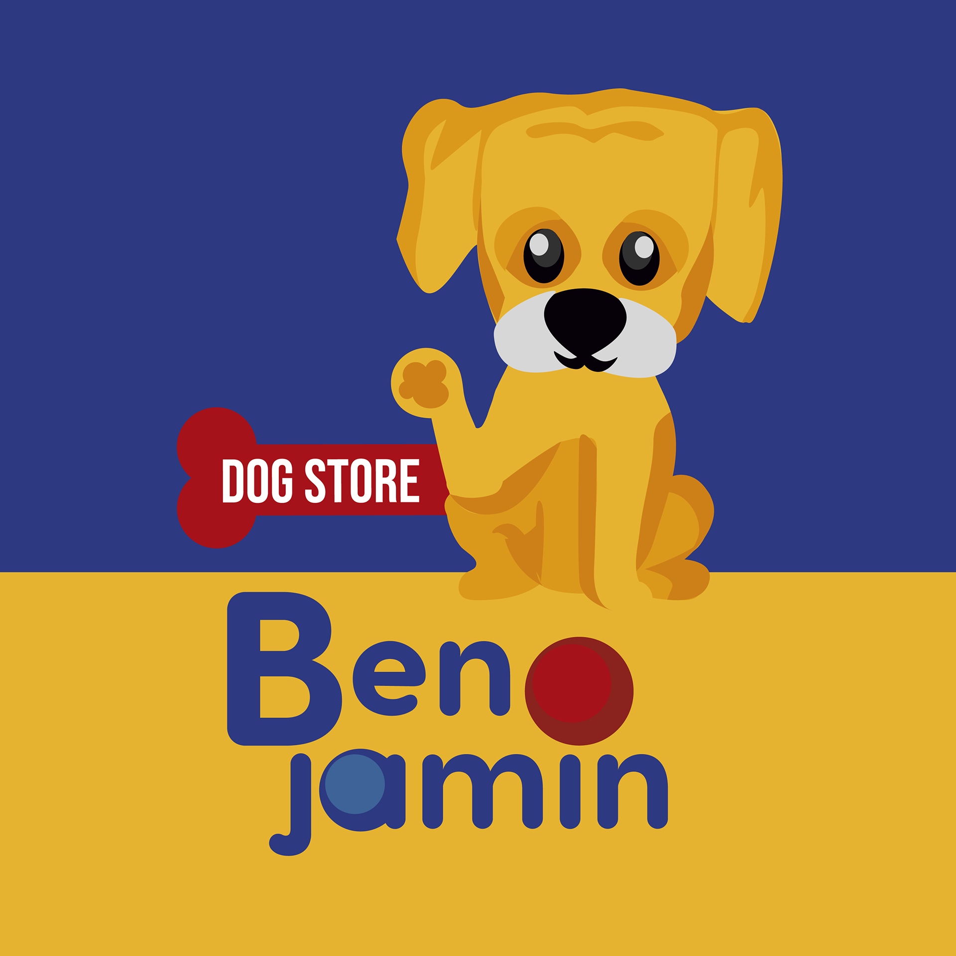 Zamo ilustra - Benjamin Dog Store - identidade visual