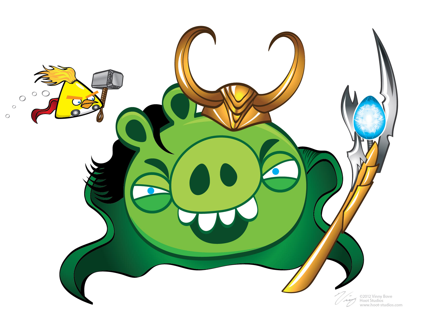 Hoot Studios - Illustration: Angry Loki