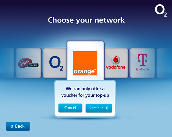 Lowbridge Creative Ltd - O2 Top-up Kiosk Interface