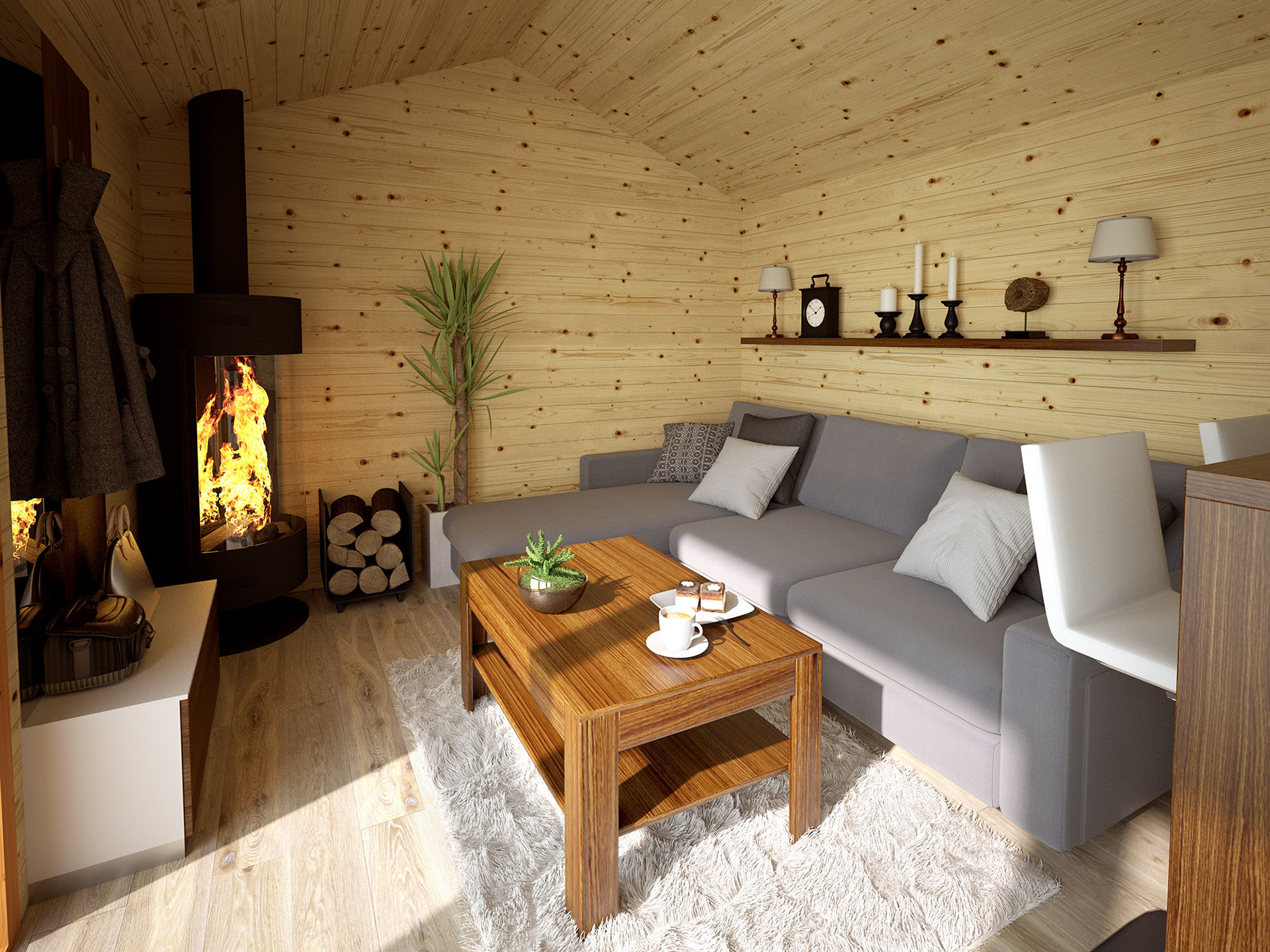 Vizualizace 3d - Maringotka - interiér / MobilHouse - interior
