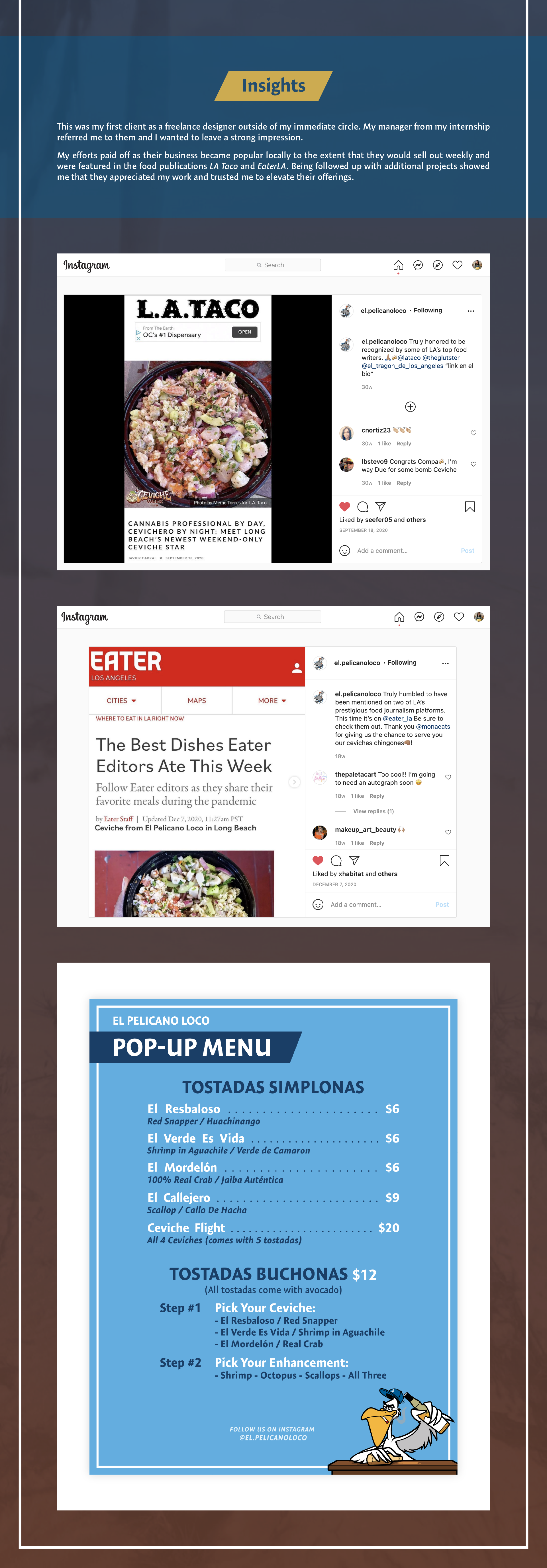 Tokuko Sato - El Pelicano Loco Menus