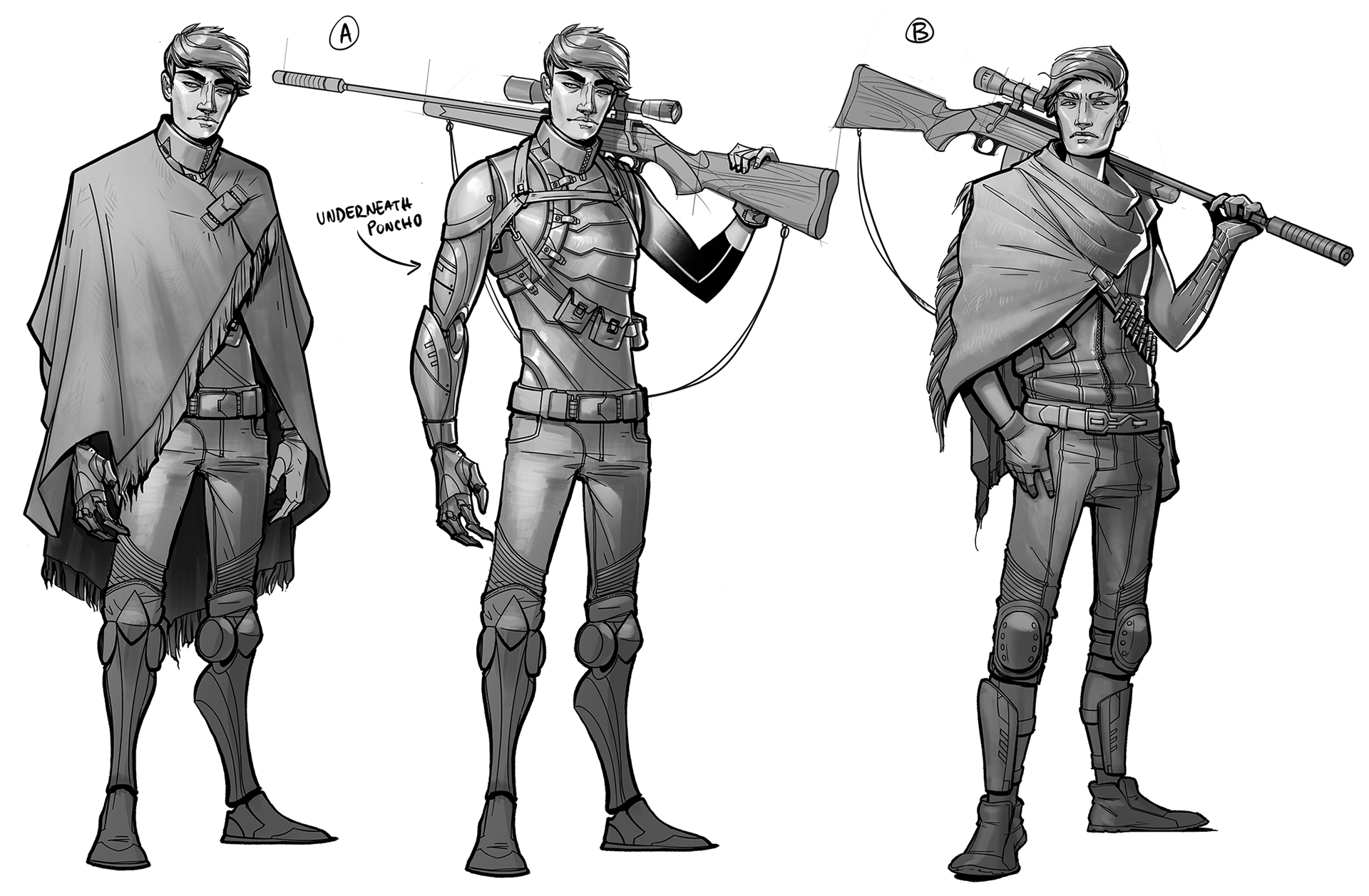 Tess Brownson's Portfolio - Red Right Hand: Sniper Character Design