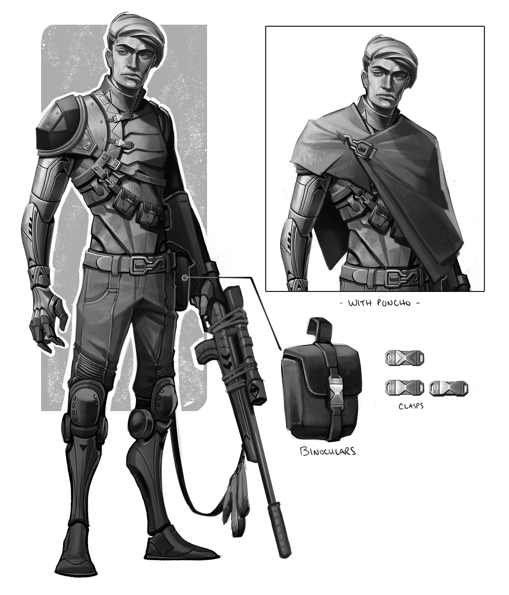 Tess Brownson's Portfolio - Red Right Hand: Sniper Character Design