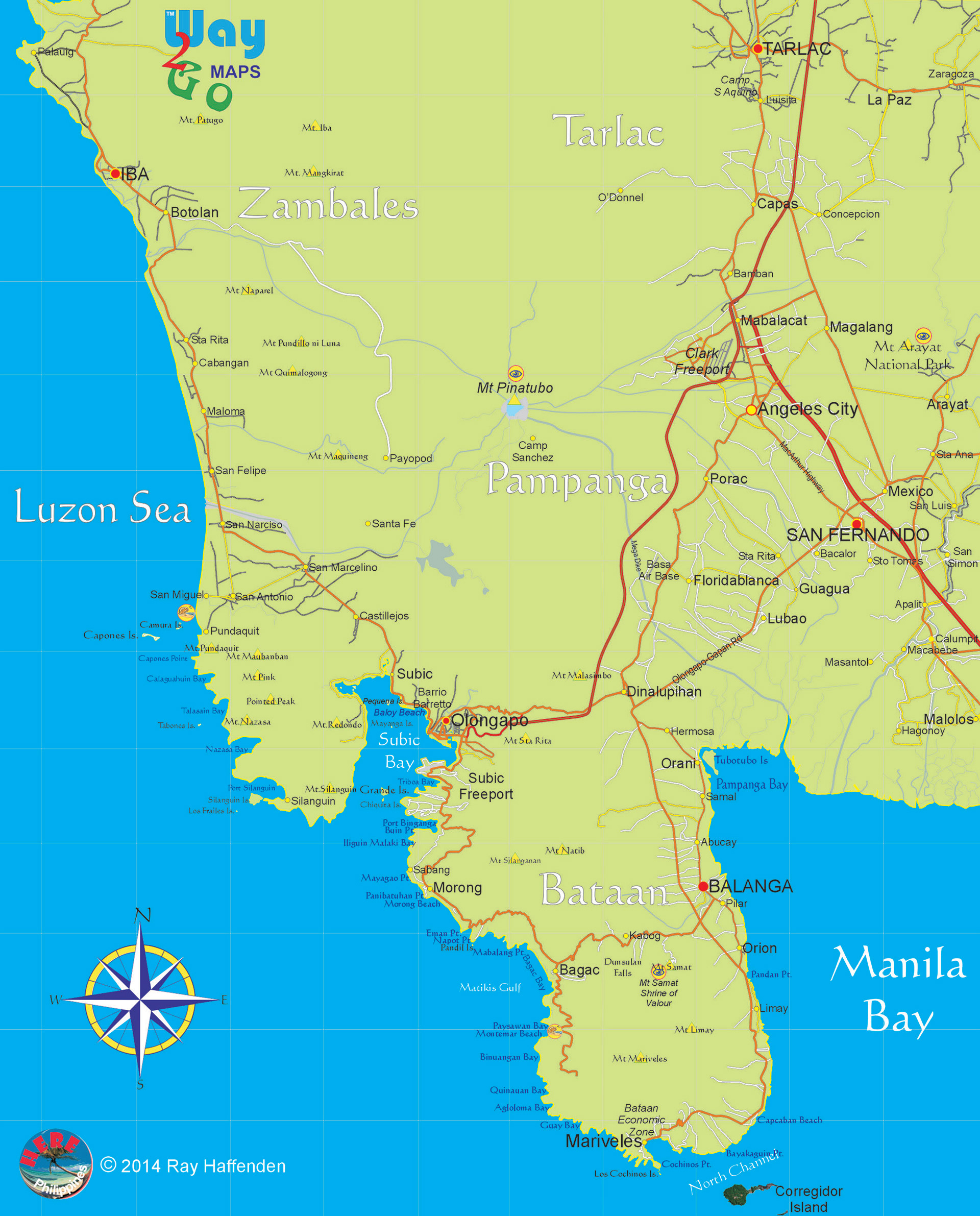 Subic Bay Maps - Angeles - Subic