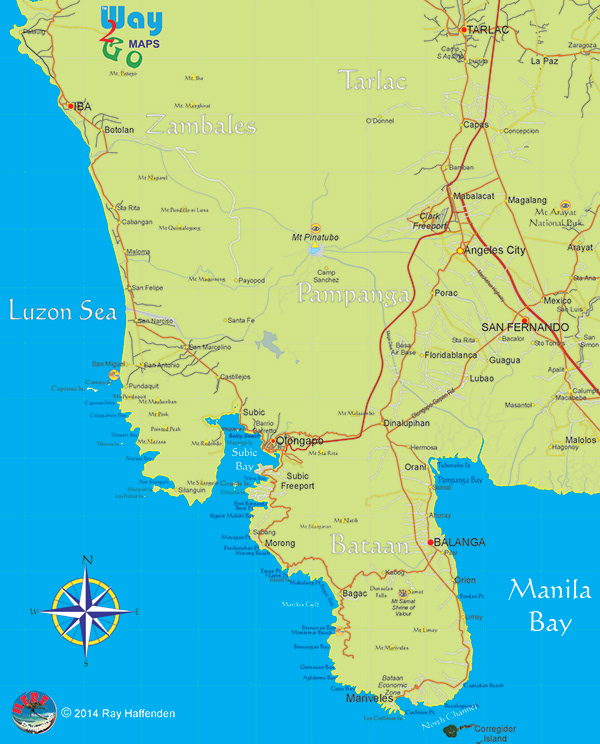 Subic Bay Maps - Angeles - Subic