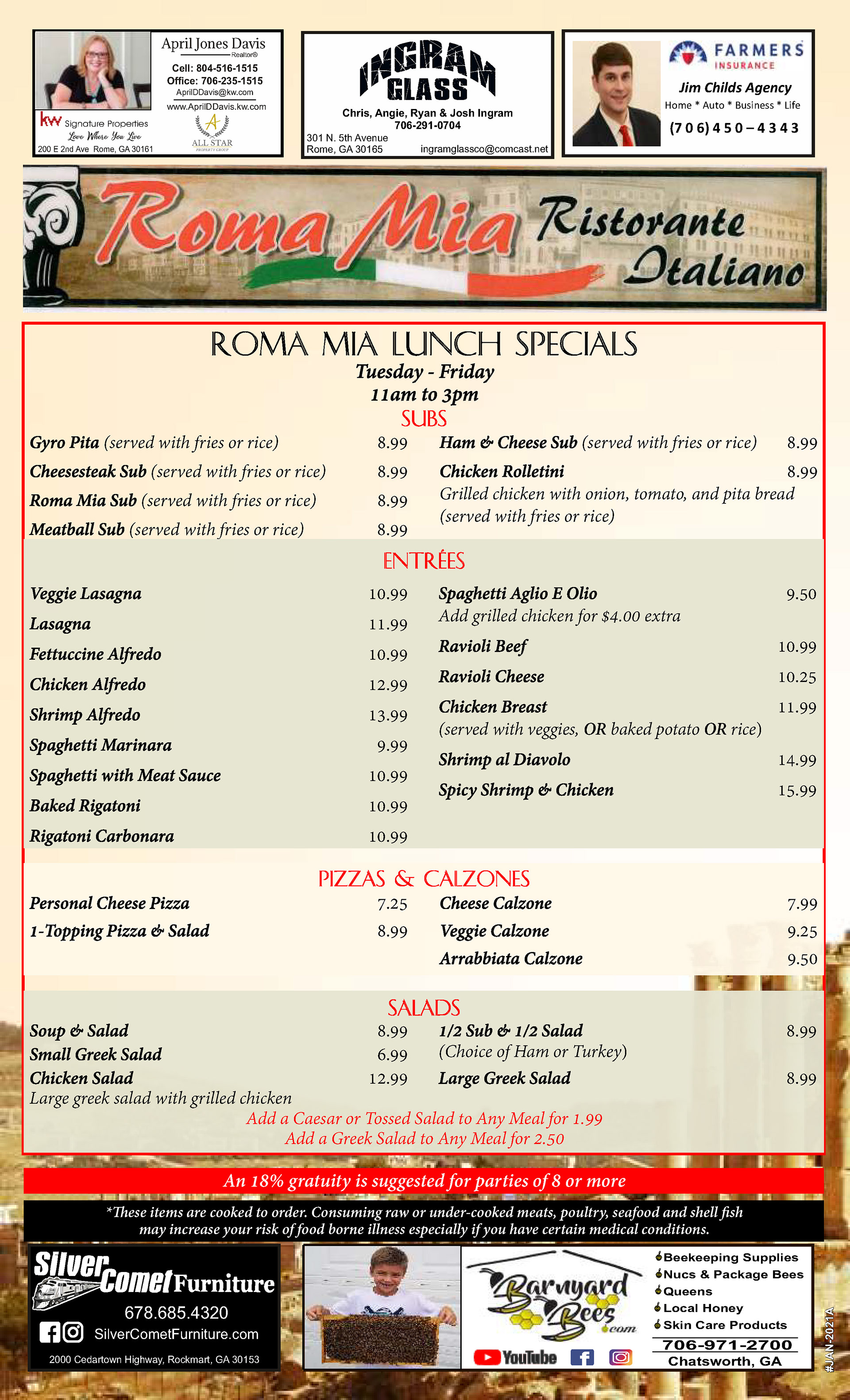 Roma Mia - MENU