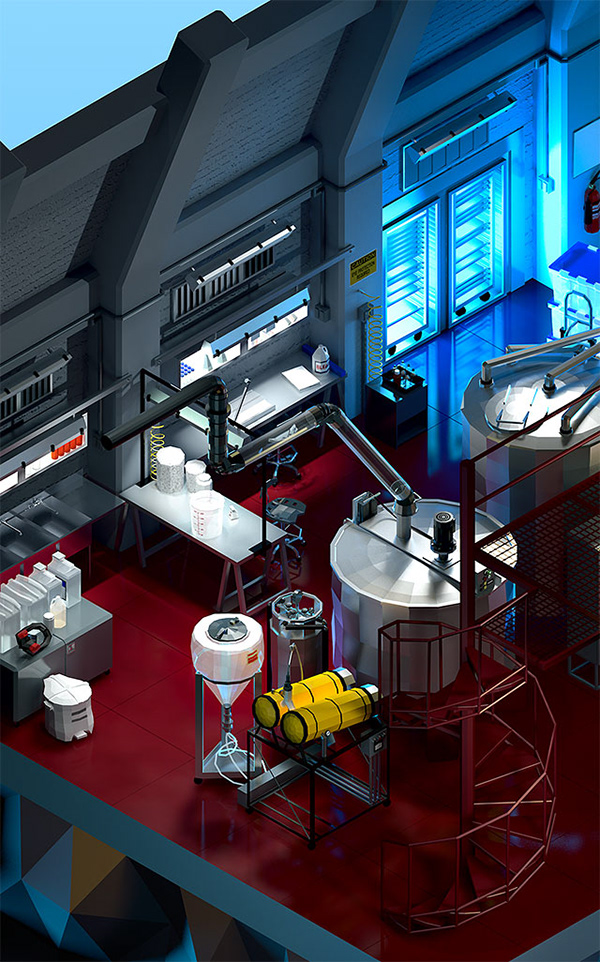 Randy Geske - Breaking Bad Meth Lab Illustration