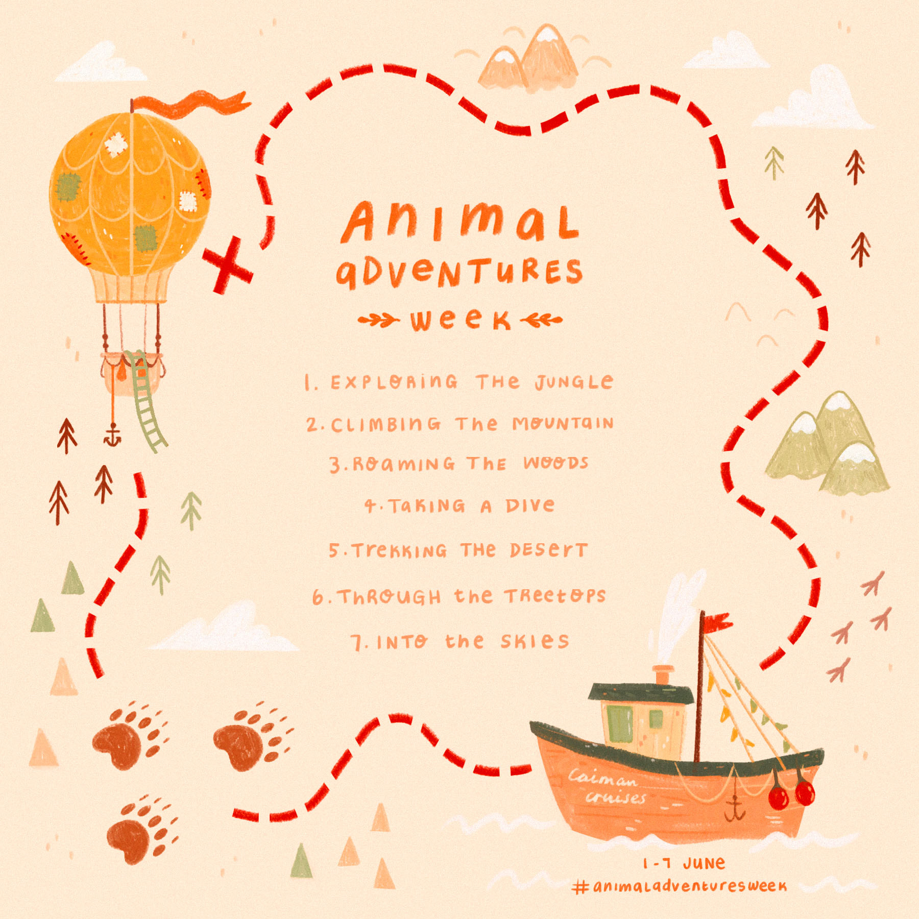 Raahat Kaduji Illustration - Animal Adventures Week