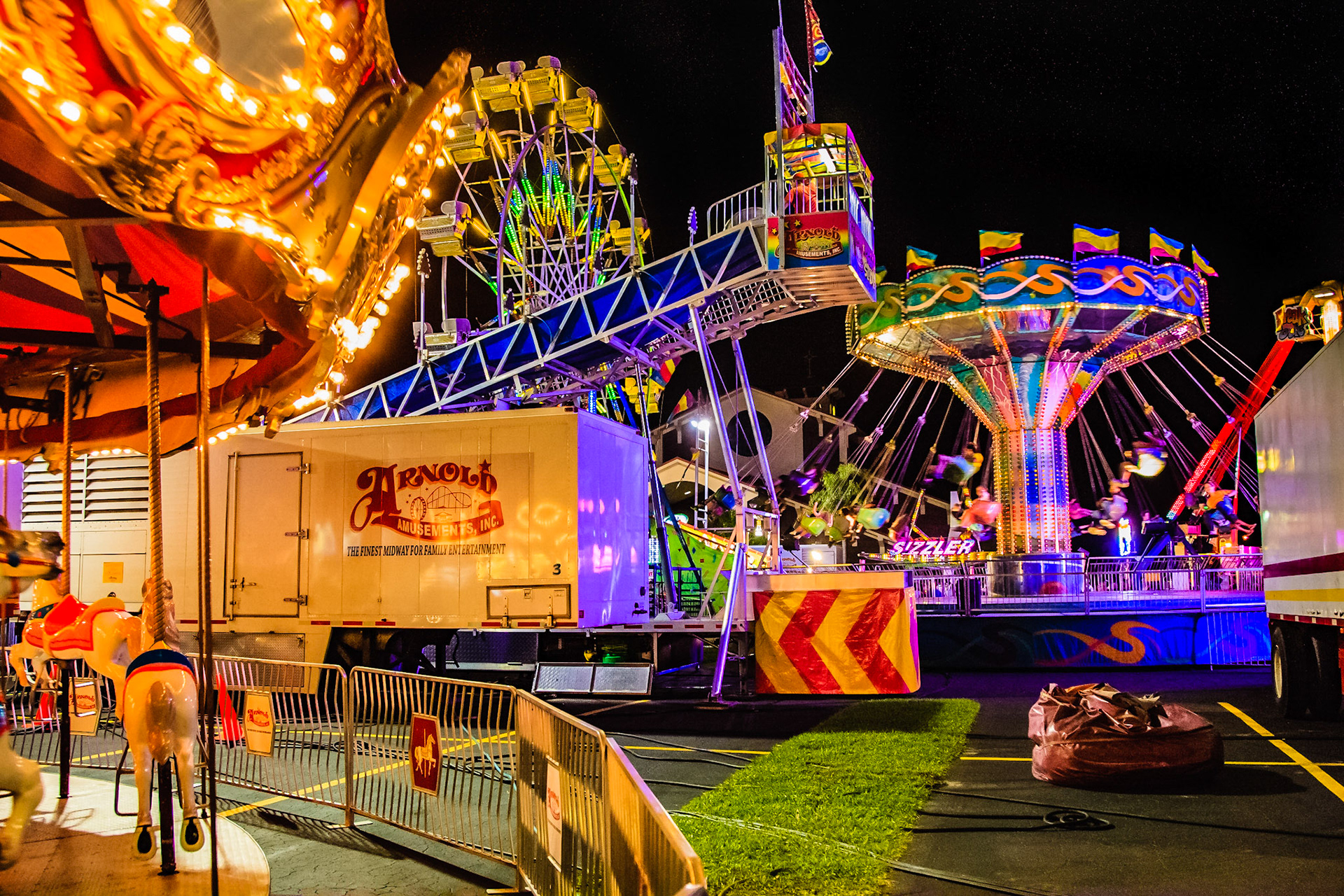 Jeff Donald photography - Carnival Rides at Night