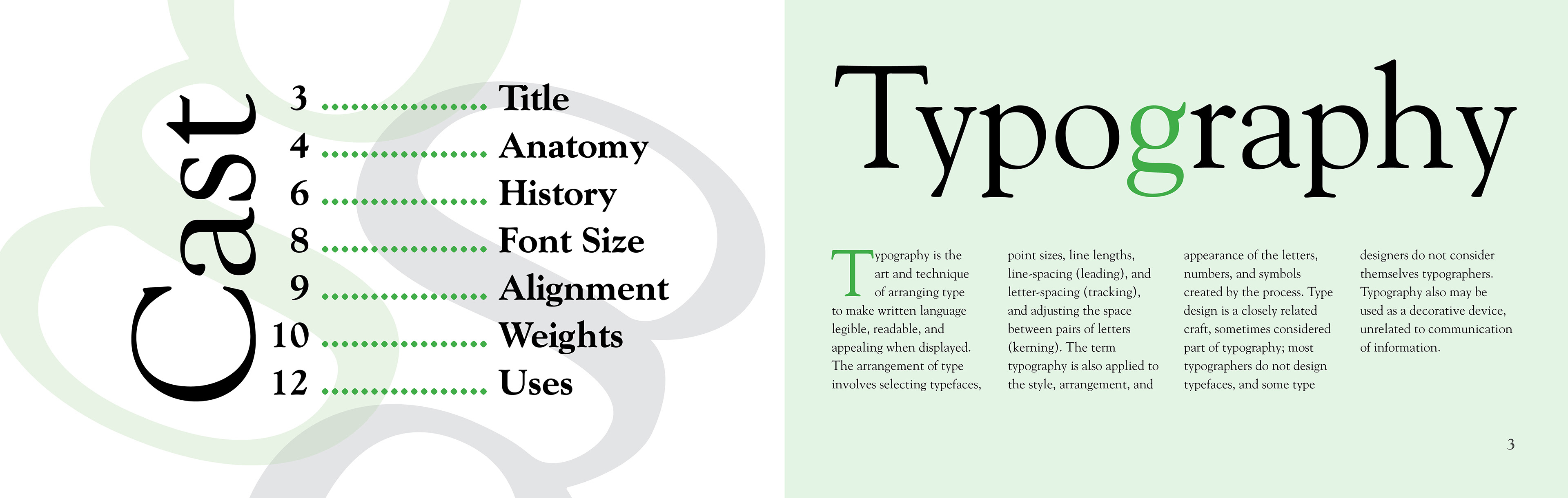 Ashley Brown - Type Spec-Book Typography II Project 2018