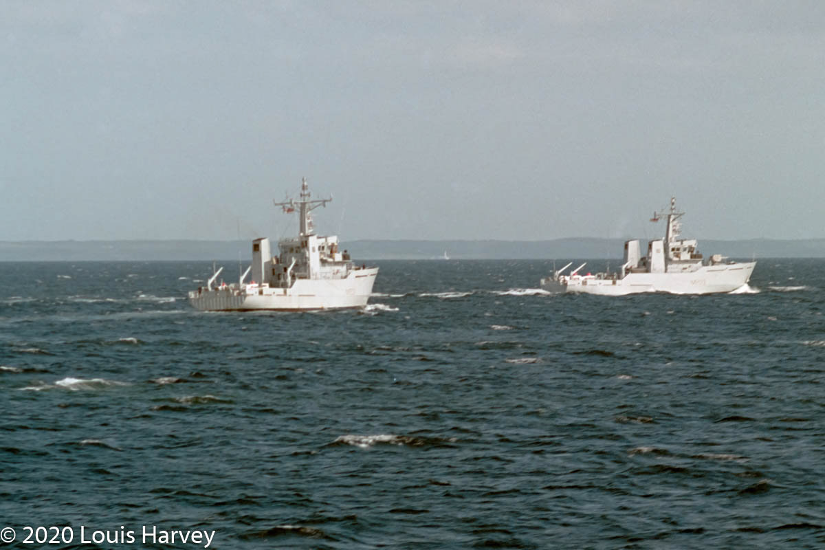 Louis Harvey - My Portfolio - RNR Crewed Minesweepers at Sea - 1991 & 1992