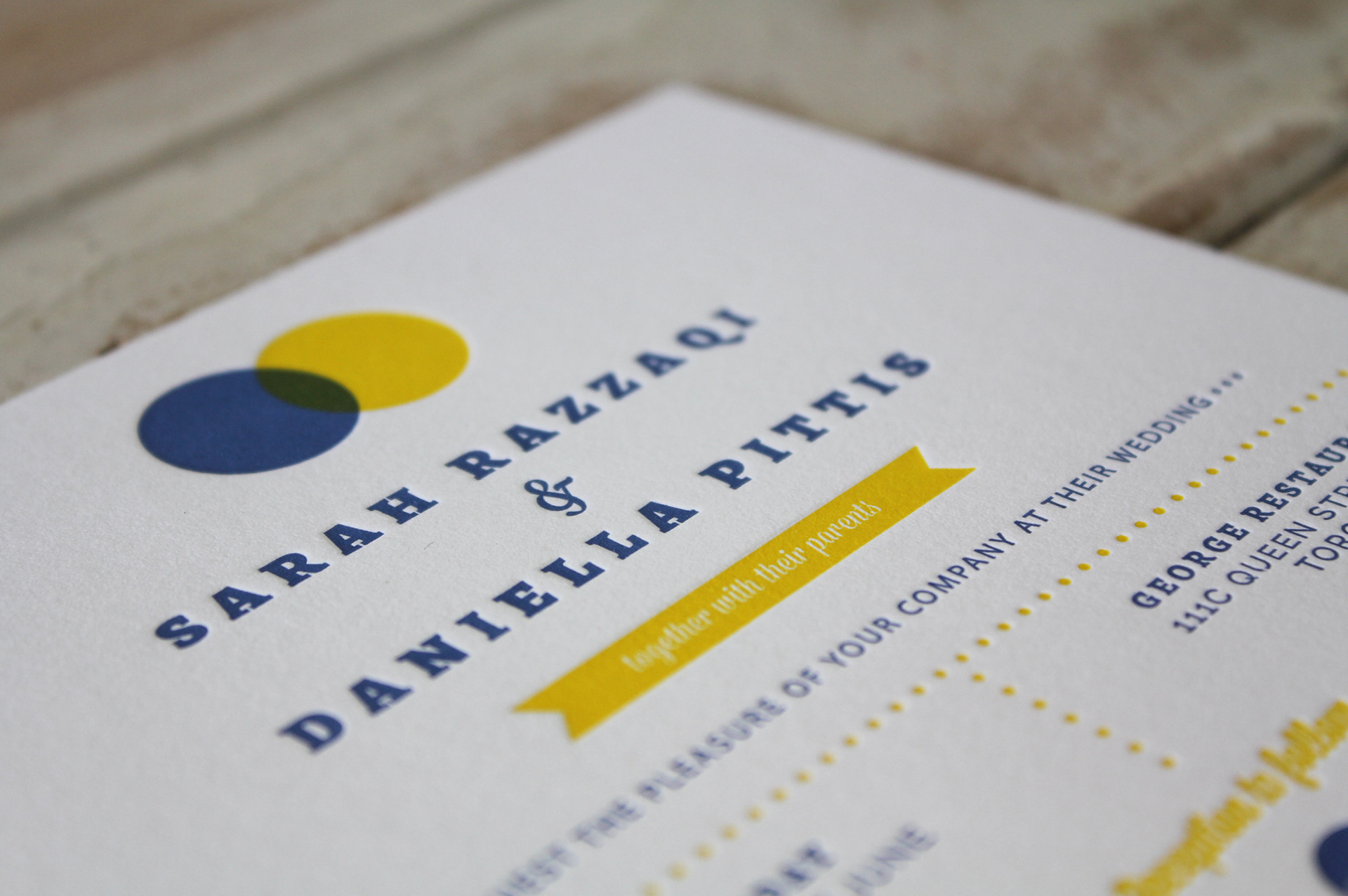 Georgia Mather - Sarah & Daniella Wedding Invitation