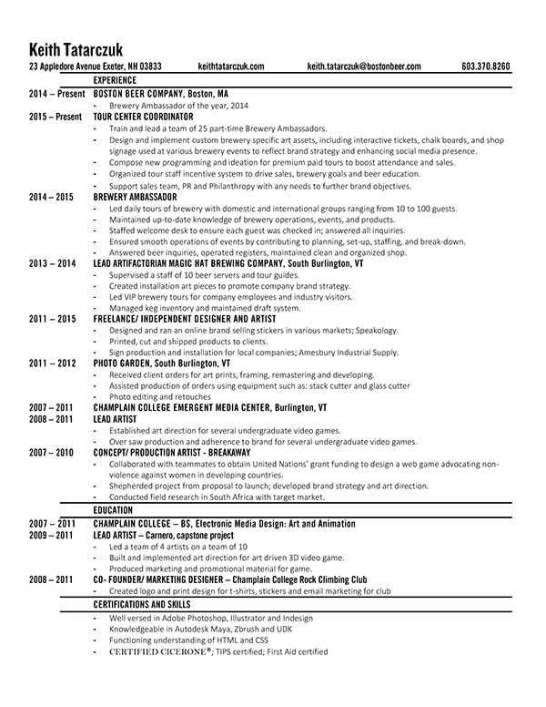 Keith Tatarczuk - RESUME