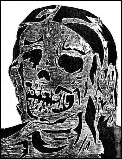 Eric Giddings Portfolio - Woodcut Skull