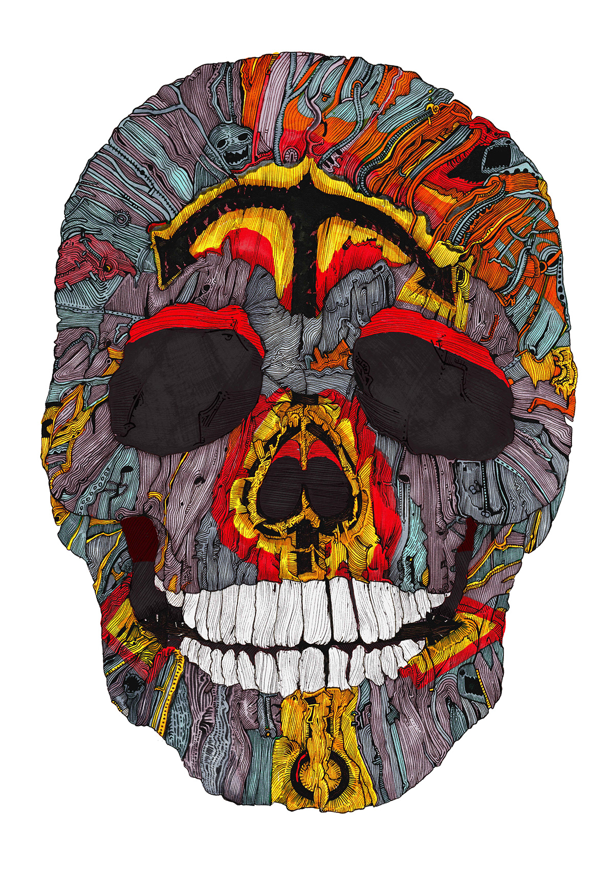 Sam Sephton Illustration - Skull Project