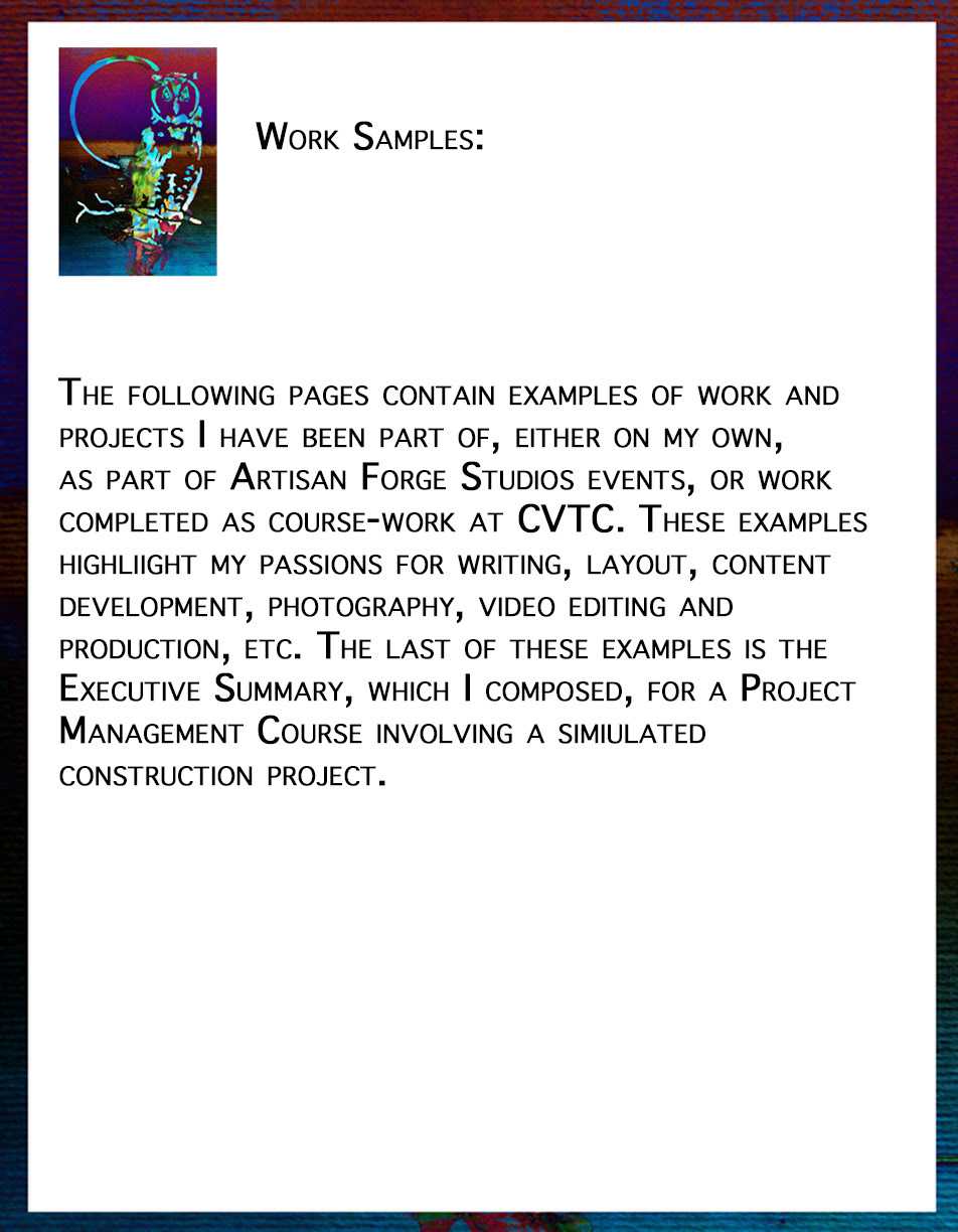 Thomas Gardner - Writing & Layout