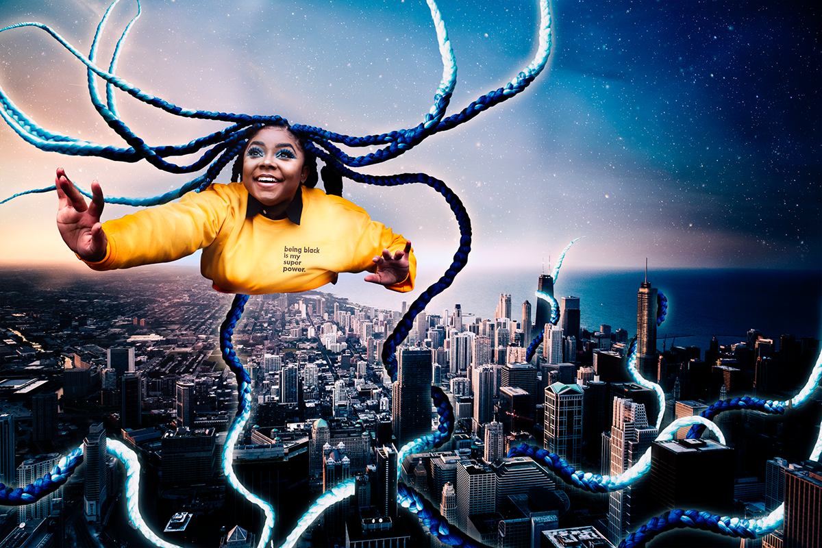Alexus Roberts - Adobe Live "BraidZilla" Self-Portrait Composite